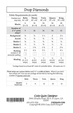 Drop Diamonds – CozyQuilt.com